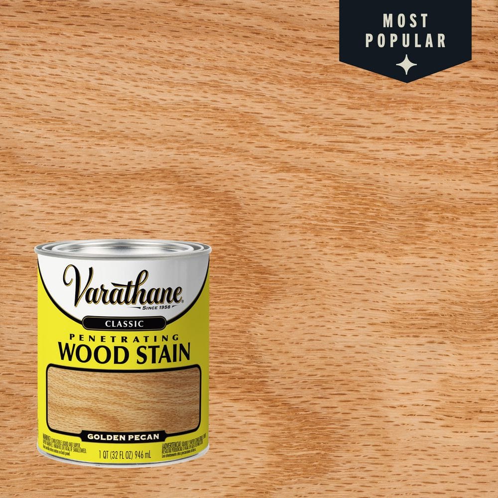 Varathane 1 qt. Golden Pecan Classic Wood Interior Stain 339715 - The ...