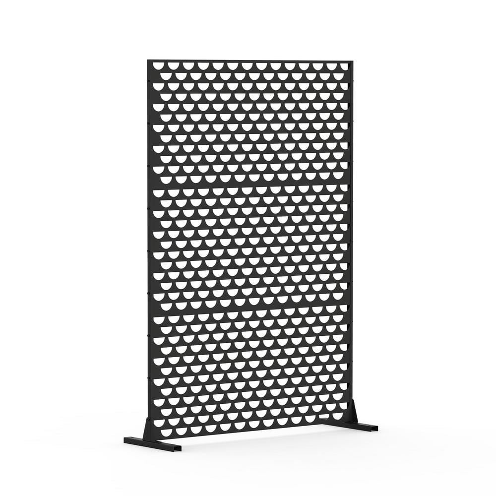 domi outdoor living 48 in. Metal Garden Fence Outdoor Privacy Screen ...