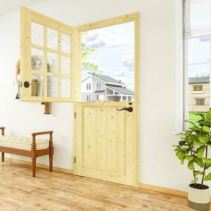 ARK DESIGN 32 in. x 80 in. Universal 9-Lite Clear Glass Unfinished ...