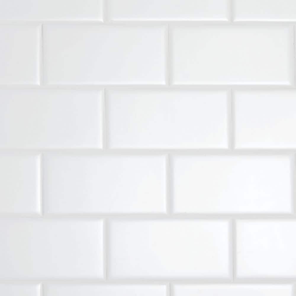 Daltile Restore Bright White 3 in. x 6 in. Glossy Ceramic Subway Wall ...
