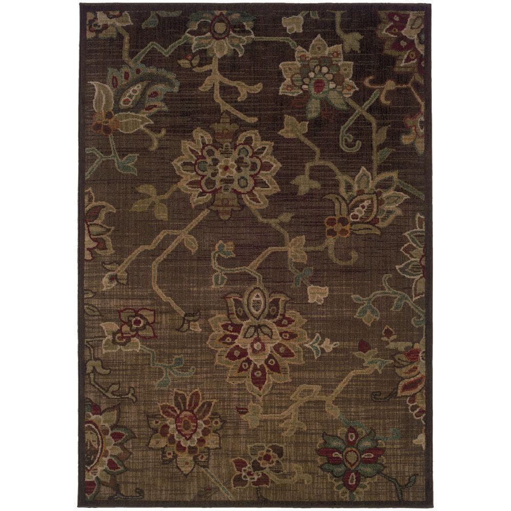 Home Decorators Collection Promise Brown 10 ft. x 13 ft. Area Rug ...