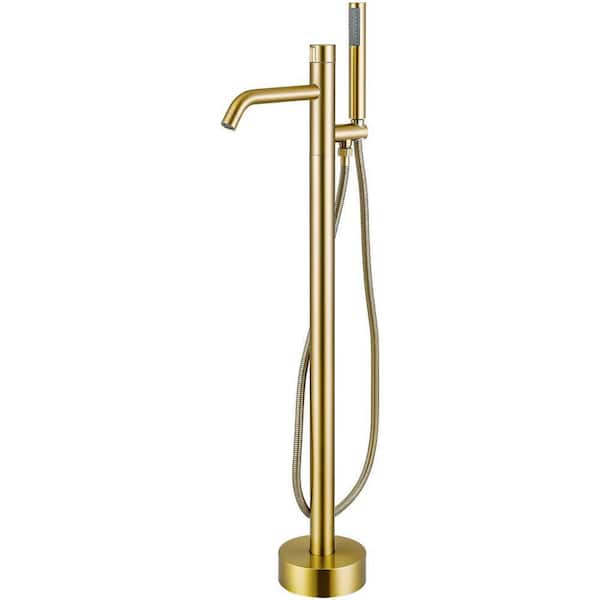 AKLFGN 1-Handle Claw Foot Tub Faucet Freestanding Floor Mount Roman Tub ...