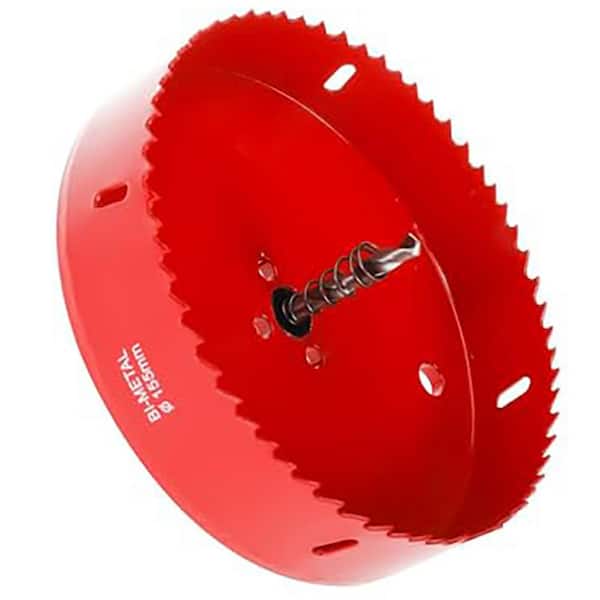 4 in. Heavy Duty Bi-Metal HSS Hole Saw Blade with Arbor and Rake Teeth ...