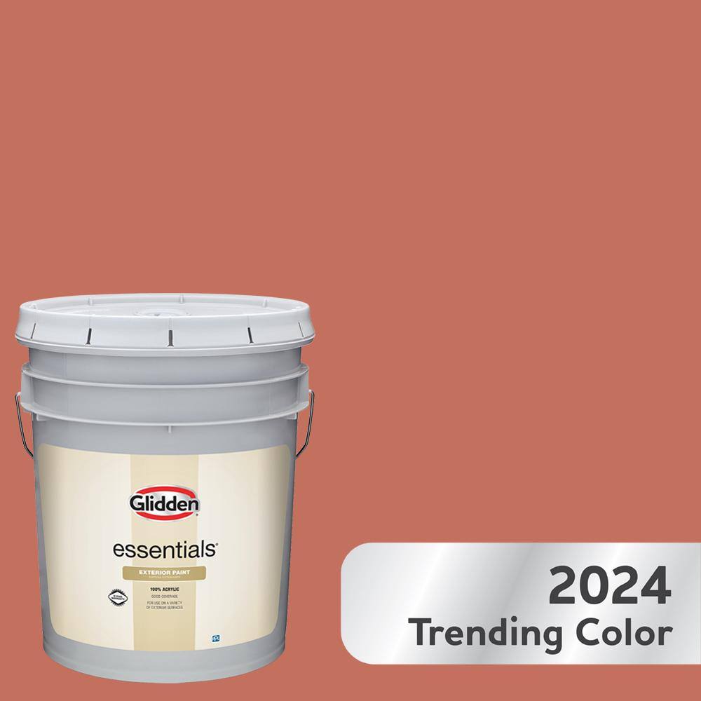 Glidden Essentials 5 gal. PPG1191-6 Cajun Spice Satin Exterior Paint ...