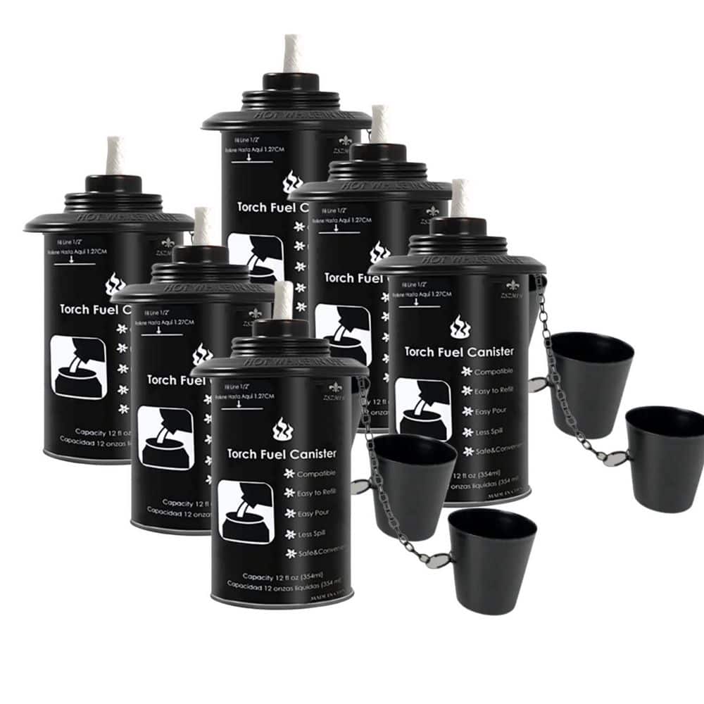 Misopily 6 Pack Bamboo Torch Refillable Replacement Canisters Outdoor ...