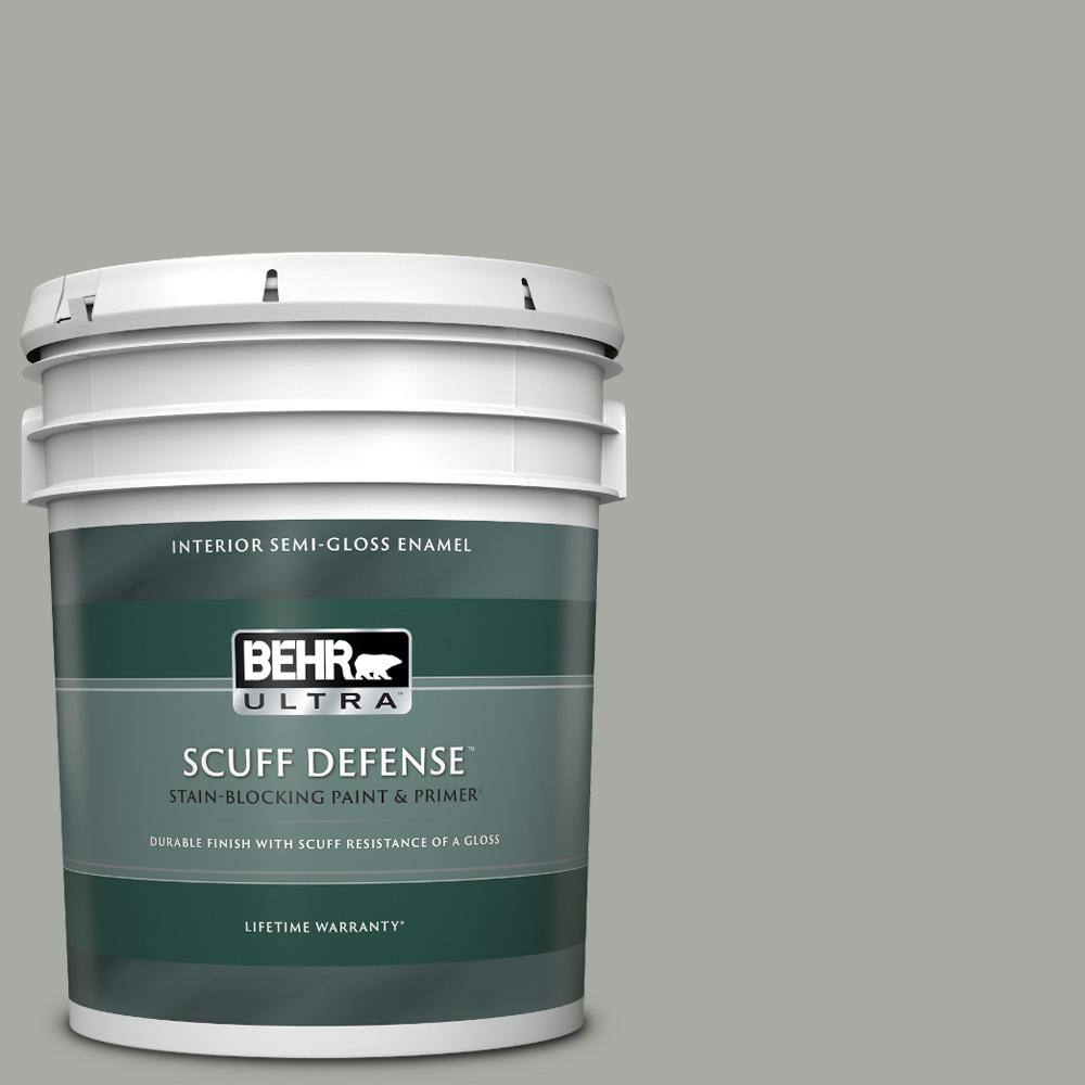 BEHR ULTRA 5 gal. #PPU25-15 Flipper Extra Durable Semi-Gloss Enamel ...
