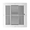 Venti Air 12 in x 12 in White Plastic Square 4 Way Supply Register for ...
