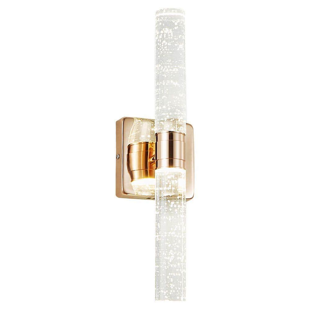 PUDO 1. 7in. 1-Light Contemporary LED Wall Sconces Light Bar Gold for ...