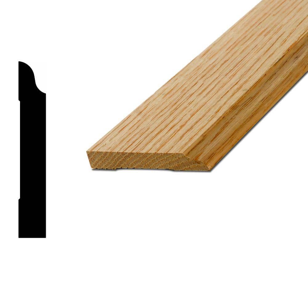 American Wood Moulding WM 622 1/2 in. x 3-1/2 in. Solid Oak Base ...