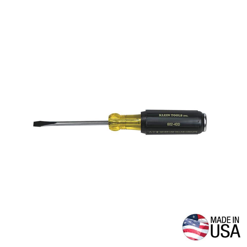 Klein Tools 1/4 in. Keystone-Tip Flat Head Demolition Driver with 4 in ...