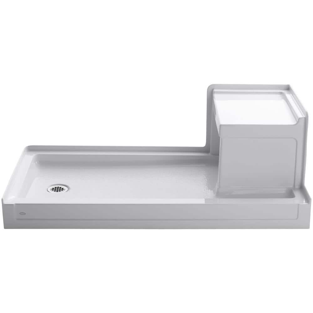 KOHLER Tresham 60 in. x 32 in. Single Threshold Shower Base with Left ...
