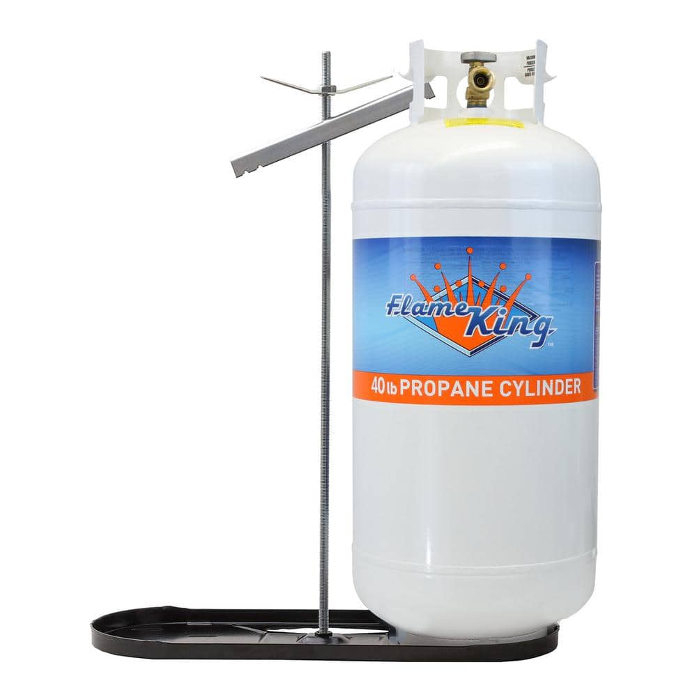 Flame King RV Propane Gas Double Bottle Rack for 40 lbs. Cylinder Kit ...