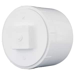 8 in. Hub x MPT PVC Cleanout Adapter w/ Plug and Gasket for HDPE Pipe ...