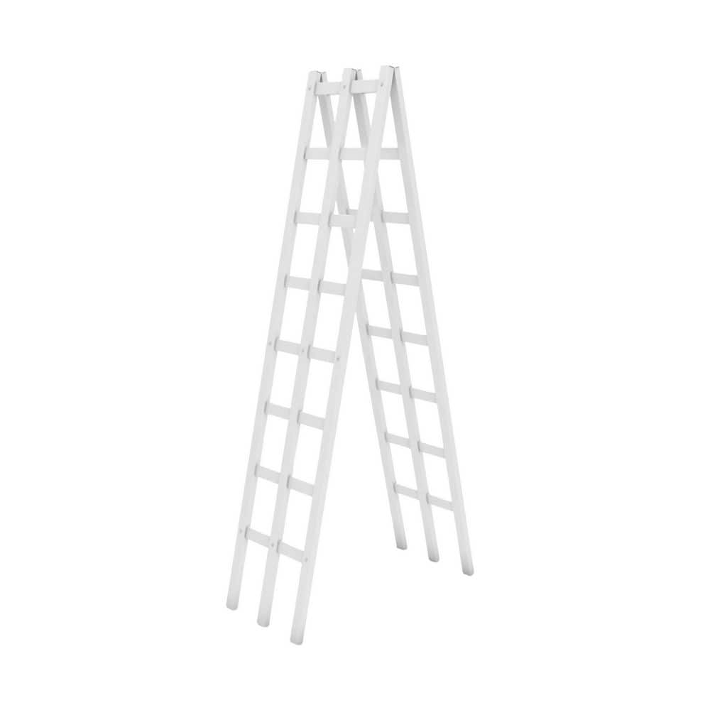 VITA Classic 14 in. L x 68 in. H Vinyl A-Frame Ladder Garden Trellis ...