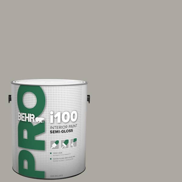 BEHR PRO 1 gal. #N360-3 Still Gray Semi-Gloss Interior Paint PR17001 ...