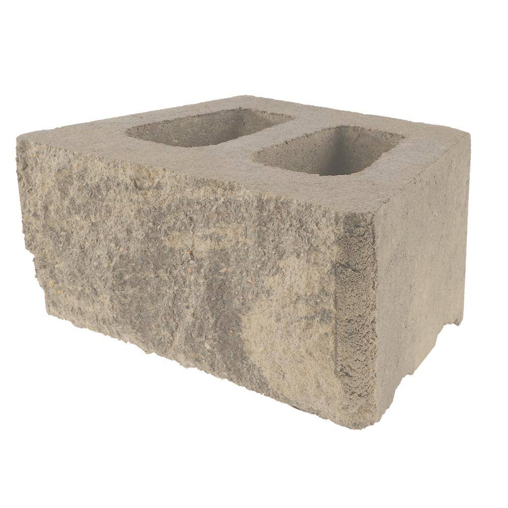 Pavestone 15.52 in. x 6 in. x 10 in. Grey Charcoal Concrete Retaining ...
