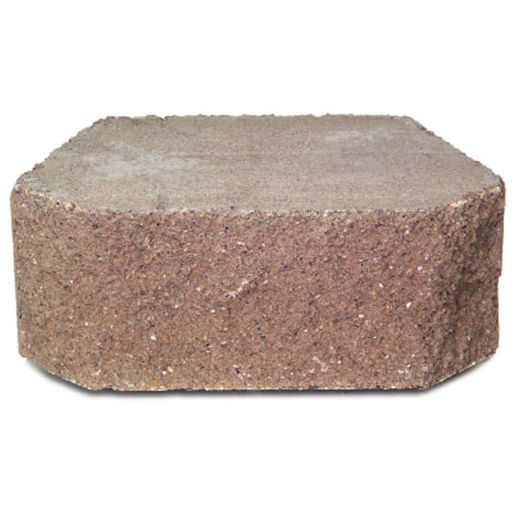 DURASCAPE Windsor 12 in. Rose Brown Retaining Wall Block 16204290 - The ...