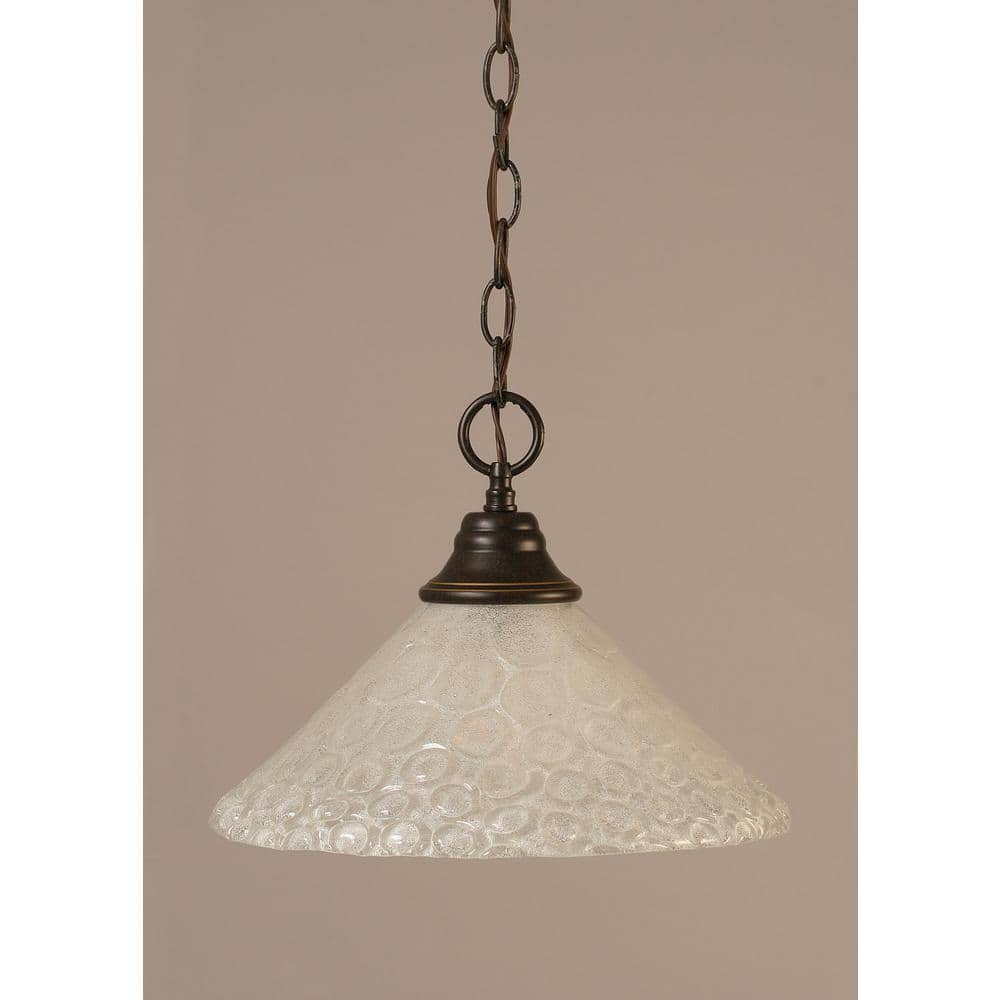Kingston 100-Watt 1-Light Dark Granite Bowl Mini Pendant Light with ...