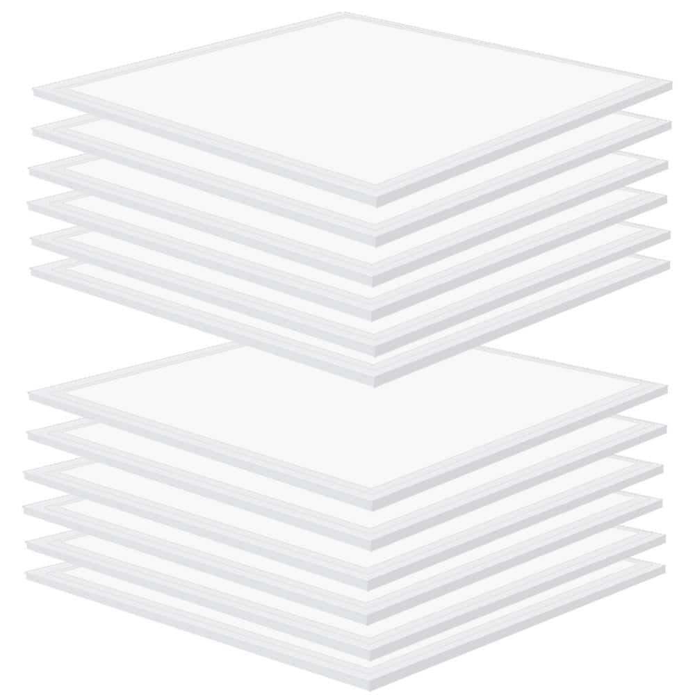 Bieuoram 2 ft. x 2 ft. 5800 Lumens Integrated LED Flat Panel Light ...