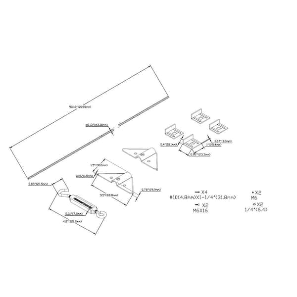 Everbilt Anti-Sag Gate Kit 40393 - The Home Depot