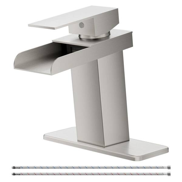 MTTCLE Single Handle Waterfall Spout Single Hole Bathroom Faucet with ...