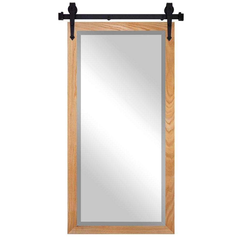 Rayne Mirrors (32 in. W x 66 in. H) Natural Vertical Oak Hardwood ...