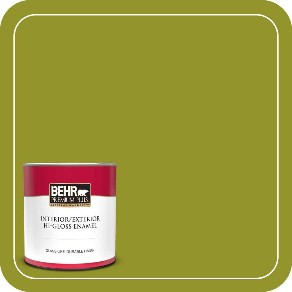 BEHR PREMIUM PLUS 1 qt. #P350-7 Lazy Lizard Hi-Gloss Enamel Interior ...