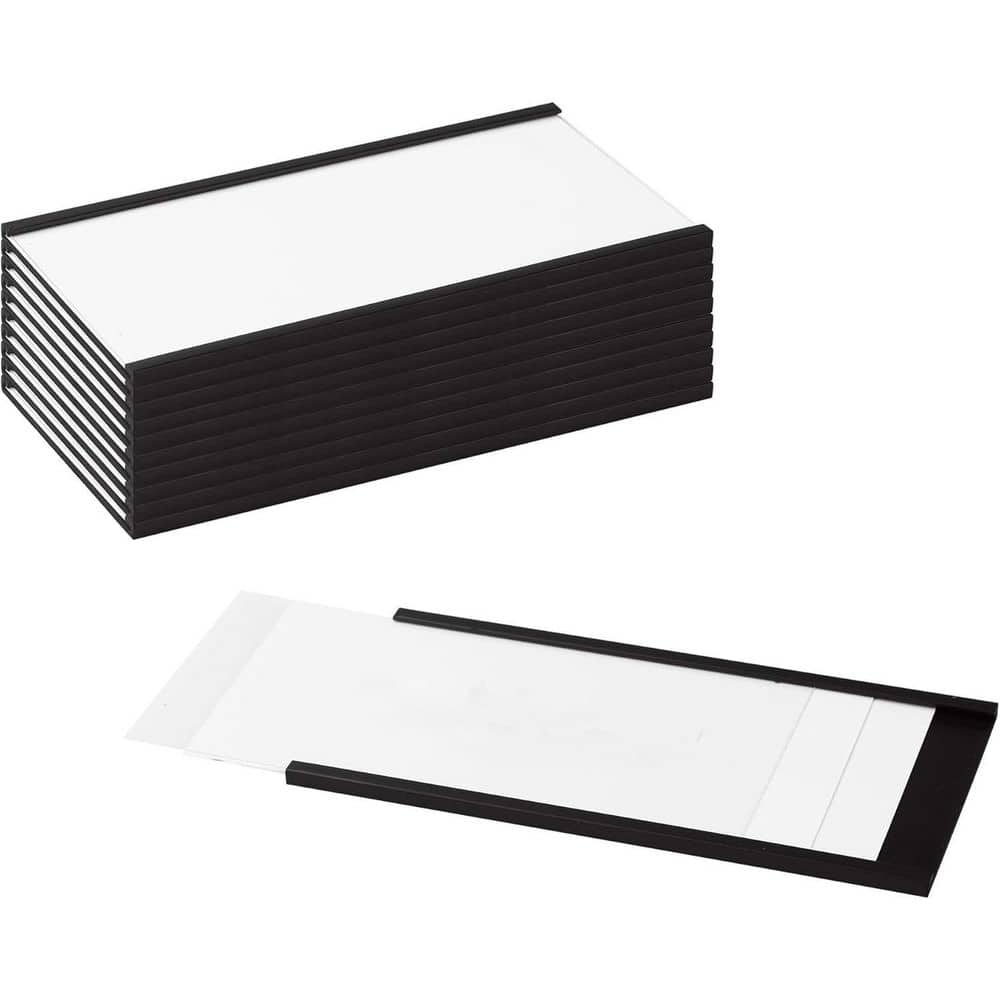 Magnetic Label Holders 30 Pack 2 x 4 in. with Paper Inserts and Clear ...