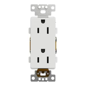 Square D 20 Amp 250-Volt Heavy Duty Single Outlet, Matte White ...