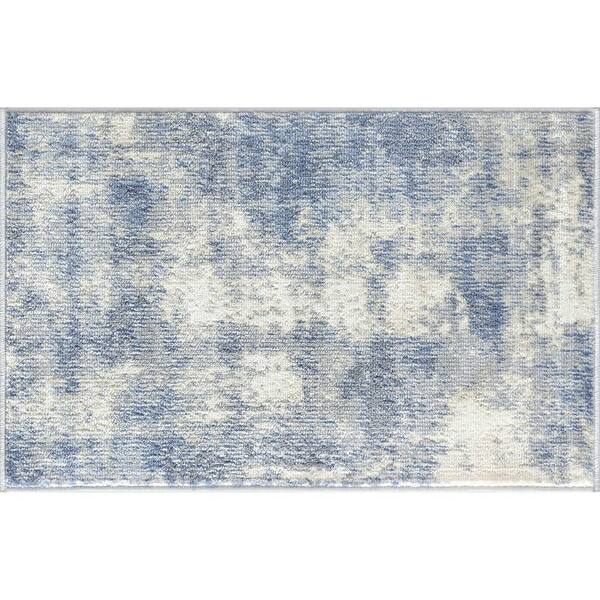 Garvee Blue 2 ft. x 3 ft. Wilton Collection Indoor Modern Abstract Area ...