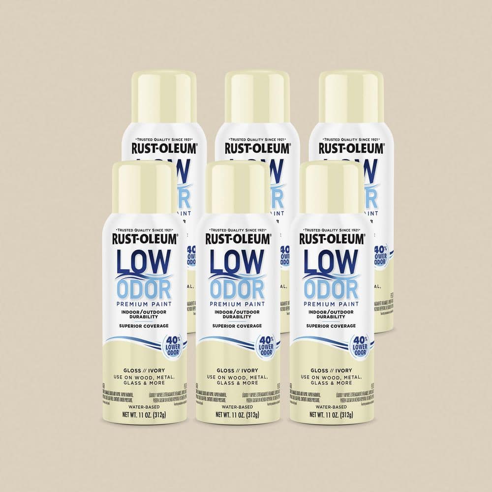 Reviews for Rust-Oleum Low Odor 11 oz. Gloss Ivory Low Odor Water-Based ...