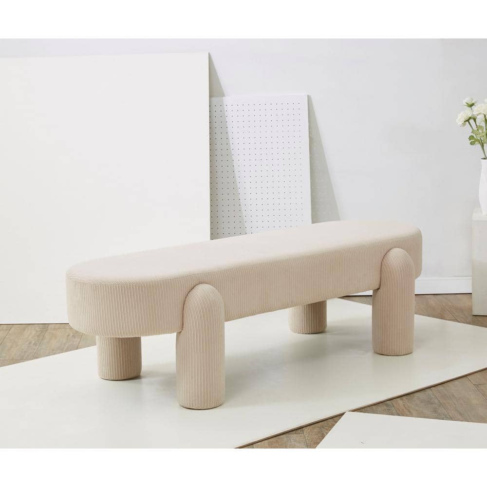 SAFAVIEH Laurence Sand Entryway Bench 60 in. SFV5110A - The Home Depot