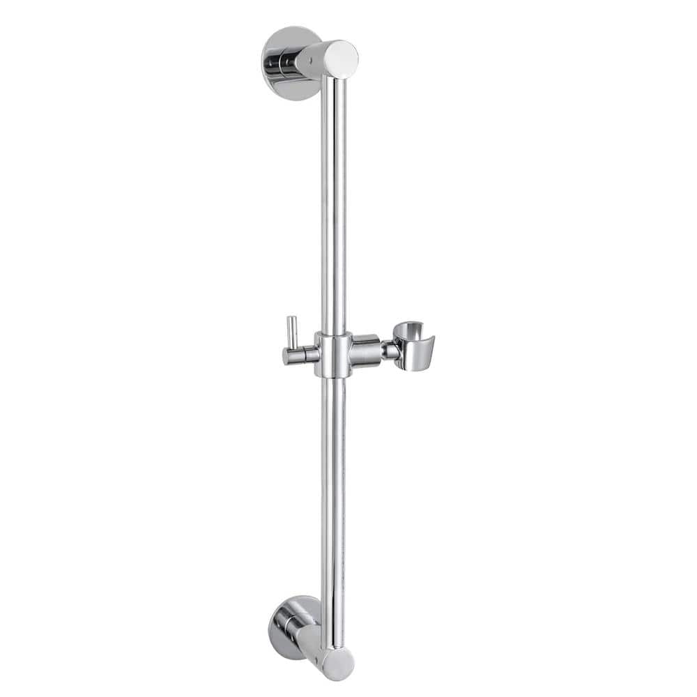 Numhew 15 in. All-Metal Adjustable Shower Slide Bar in Chrome, Wall ...