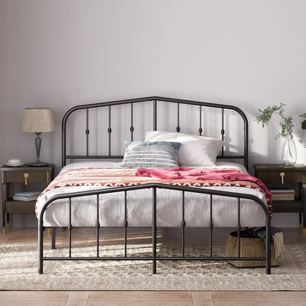 Zinus Clara Black Metal Frame King Platform Bed Frame CLO-VVAS-42K ...