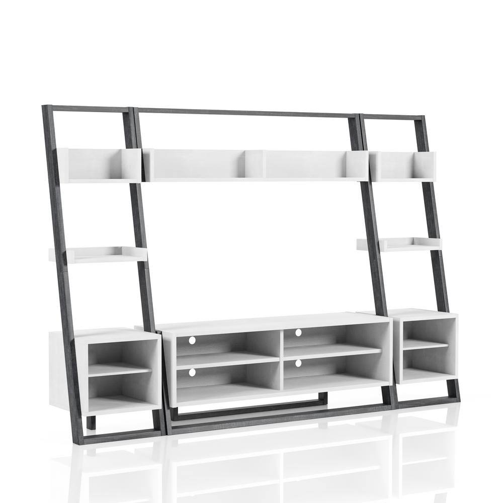 Furniture of America Addis 104 in. W Gray Modular Entertainment Center ...