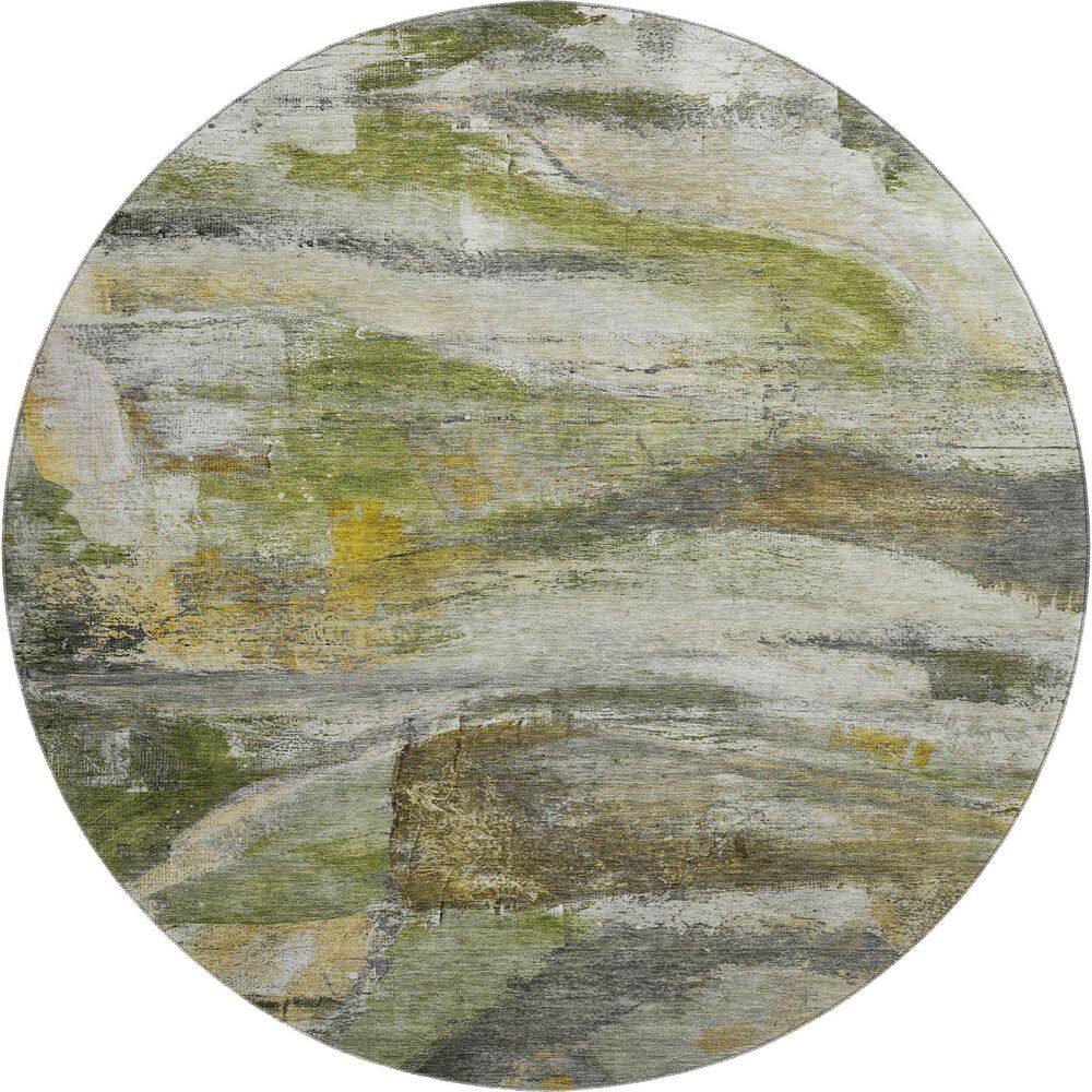 Addison Rugs Mayfield Premium Machine Washable Abstract AMF2039 Olive 8 ...