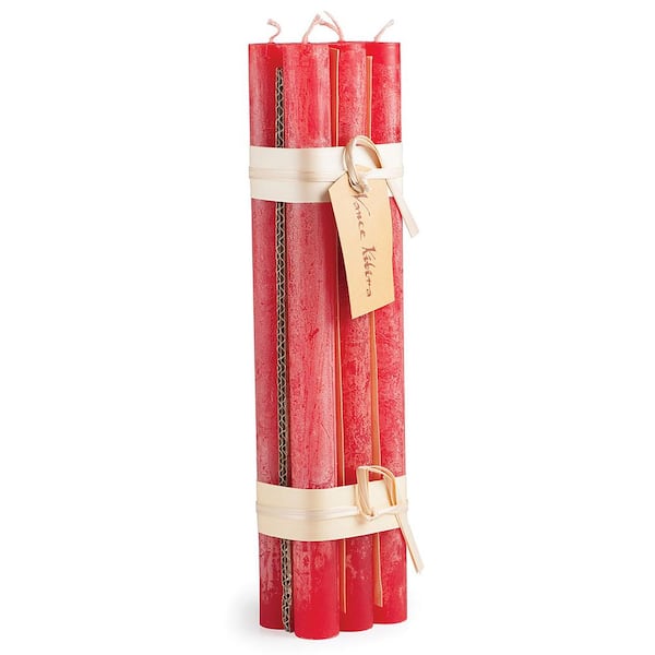 Vance Kitira 12 in. Cranberry Timber Taper - Set of 6 CT600CRB - The ...