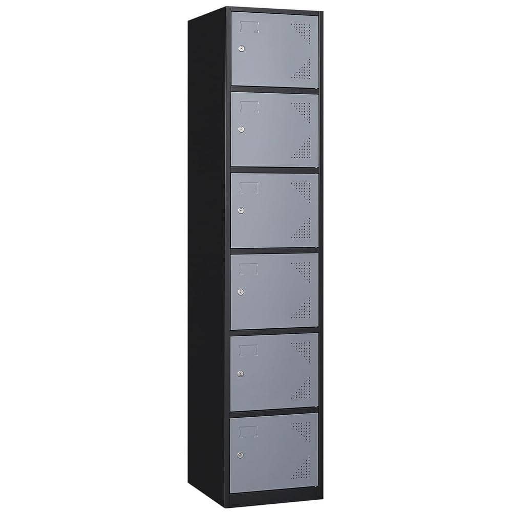 LISSIMO 6-Tier Metal Locker for Gym, School, Office, Storage Locker ...