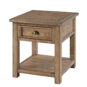 William's Home Furnishing Ninove I 23.5 in. White Square Wood Top End Table WI4057E - The Home Depot