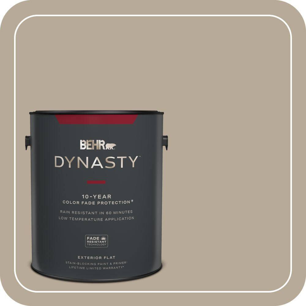 BEHR DYNASTY 1 gal. #MQ2-20 Safari Chic Flat Exterior Stain-Blocking ...