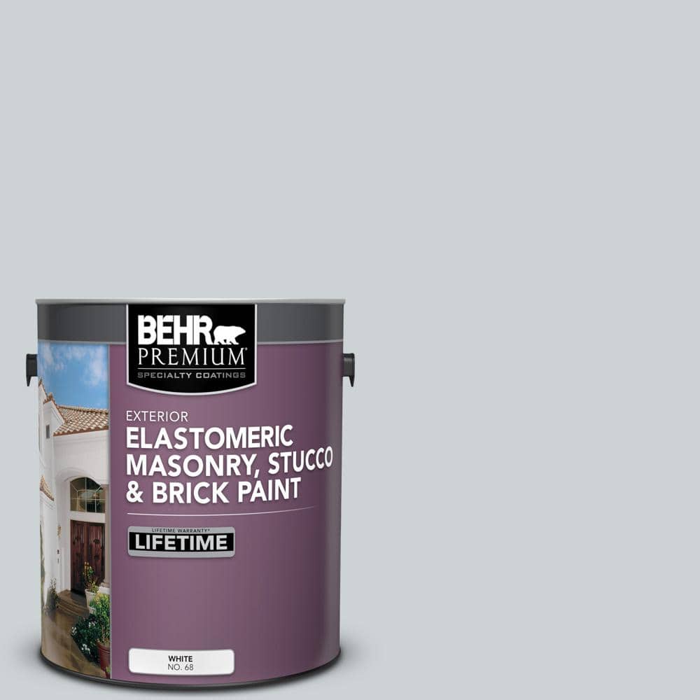 BEHR PREMIUM 1 gal. #N510-1 Silver Shadow Elastomeric Masonry, Stucco ...