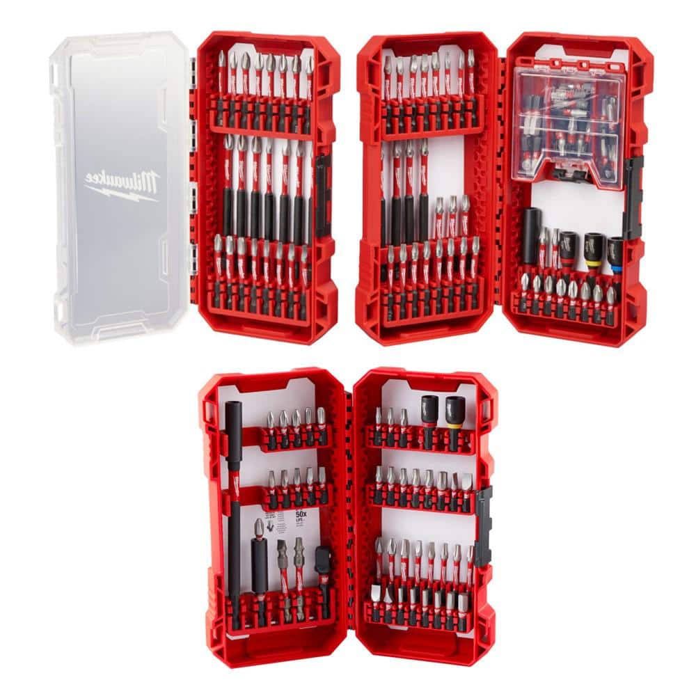 Milwaukee SHOCKWAVE Impact-Duty Alloy Steel Screw Driver Bit Set (145 ...