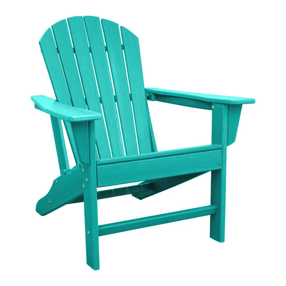 Flynama Outdoor Blue HDPE Resin Wood Folding Beach Chair for Garden ...