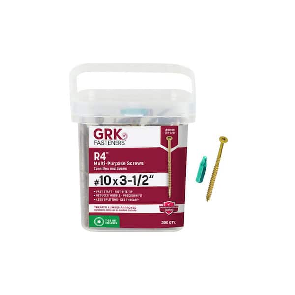 GRK Fasteners #10 x 3-1/2 in. Star Drive Bugle Round Head R4 ...