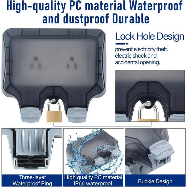 Yichuhaoxi Waterproof Weatherproof Electrical Outdoor Power-Outlet ...