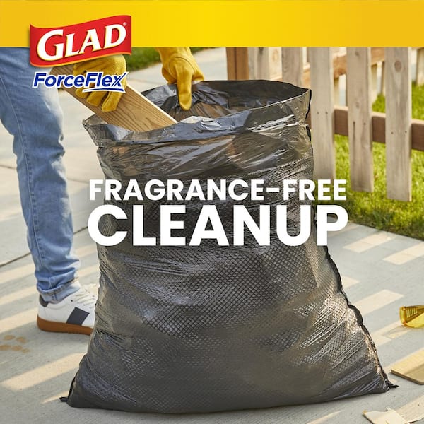Glad black trash bags store