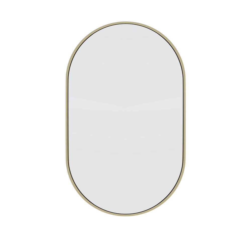 Glass Warehouse 22 In W X 36 In H Framed Oval Bathroom Vanity Mirror