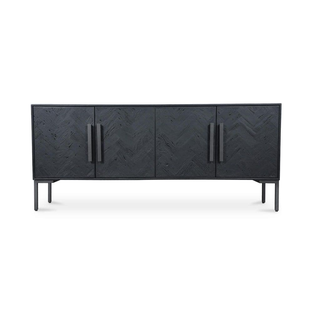 NADAAL STUDIOS Zanna Black Reclaimed Mango Wood 77 in. Sideboard with ...