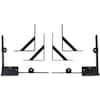 NUVO IRON Black Galvenized Steel Gate Corner Frame Brace and Hinge Kit ...