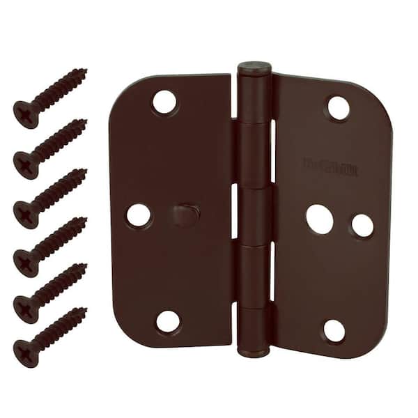 Everbilt 3-1/2 in. Oil-Rubbed Bronze 5/8 in. Radius Squeak-Free Door ...